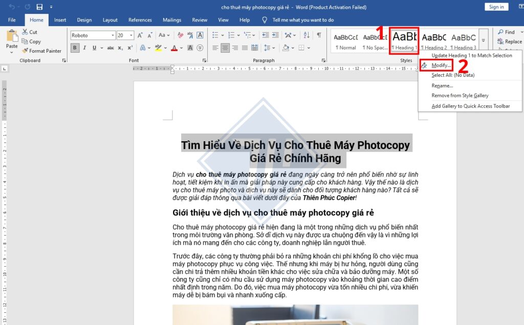 Cách làm mục lục trong Word tự động đơn giản nhanh chóng